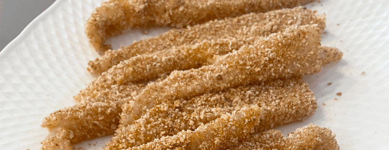 tiritas de pescado empanizado - Nutrición por tu salud